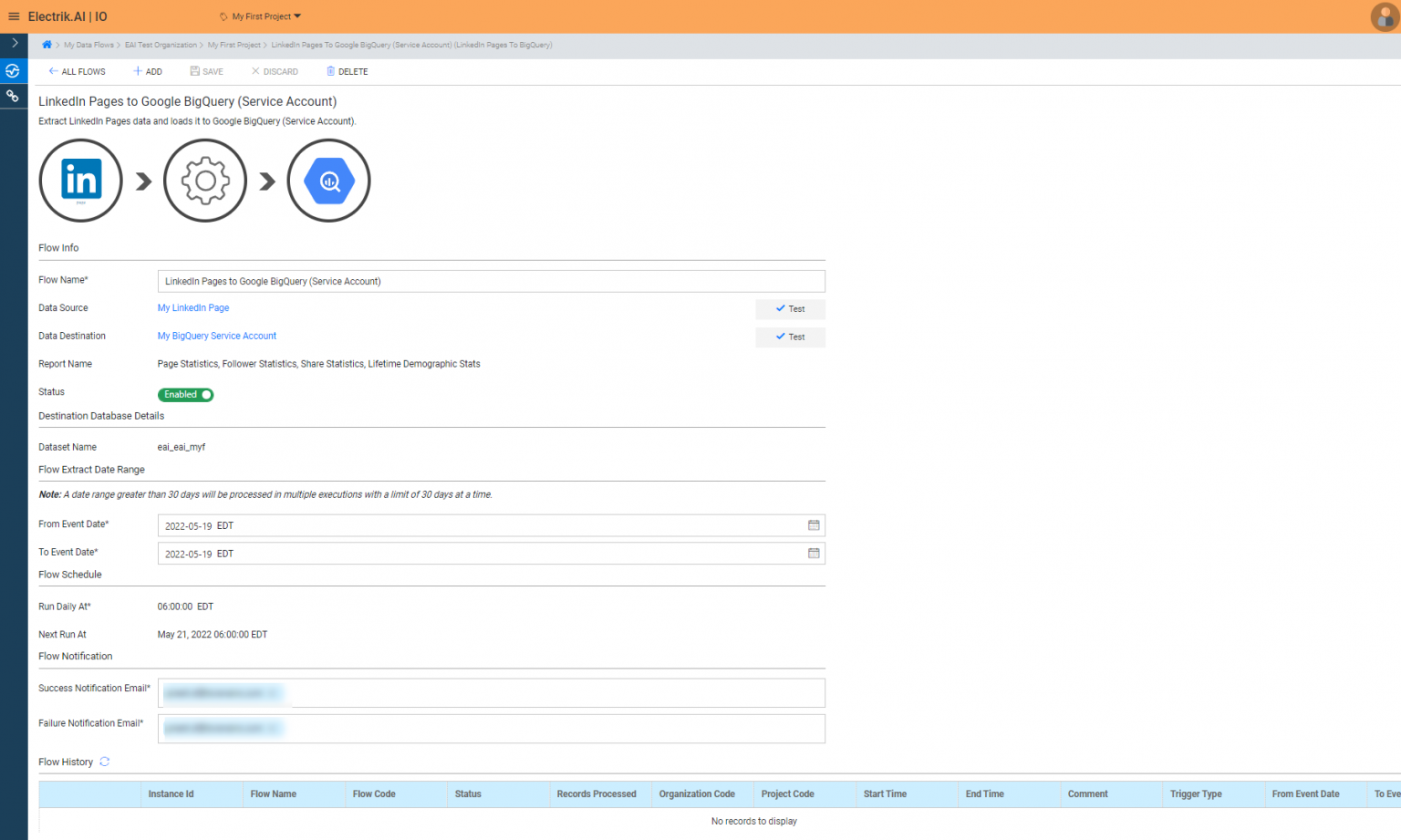 LinkedIn Page Analytics Data Export – Electrik.AI